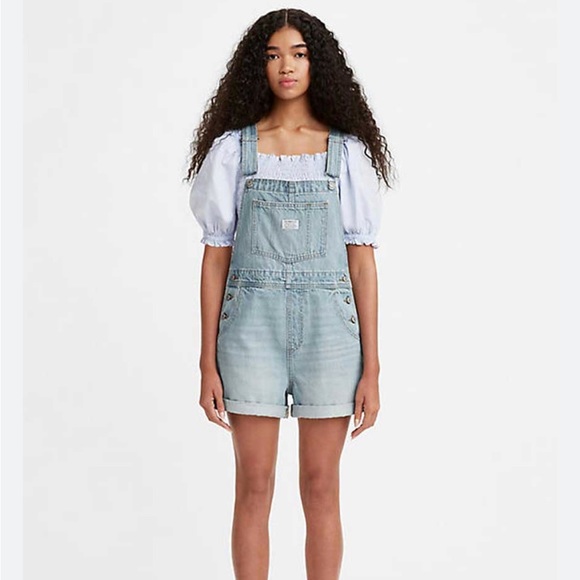 Levi's | Jeans | Levis Vintage Denim Shortalls Short Overalls | Poshmark